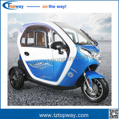 battery operated electric tricycle passenger scooter city 3 Wheel closed Handicapped