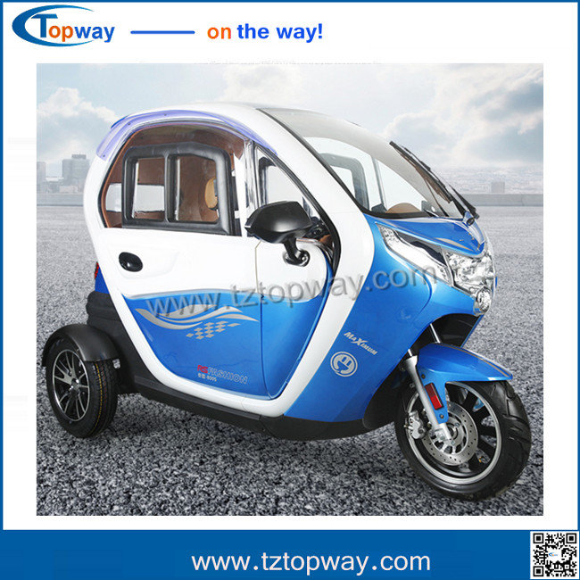 3 wheel Adult Electric tricycle with passenger seat with EEC voltage 48-60v