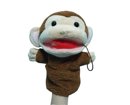 China Monkey hand puppet with banana / moving mouth monkey hand puppet supplier