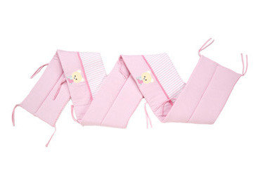 180x30CM Baby crib bumpers / bumpers for playpen / pink and blue soft bumpers with embroidery supplier