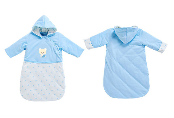 75X42CM Baby sleeping bag / long sleeves sleeping bag, pink and blue with printed patterns and embroidery supplier