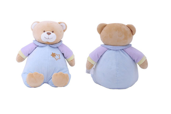 25CM Baby bear / baby cuddly bear / brown bear with pink and blue body with embroidery on chest supplier