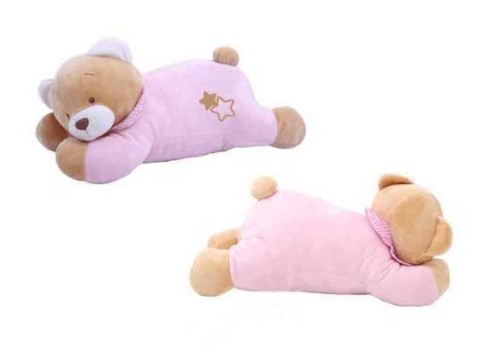 35CM Baby lying bear / brown lying bear / baby bear/ baby sleeping friends / pink and blue bear with embroidery supplier