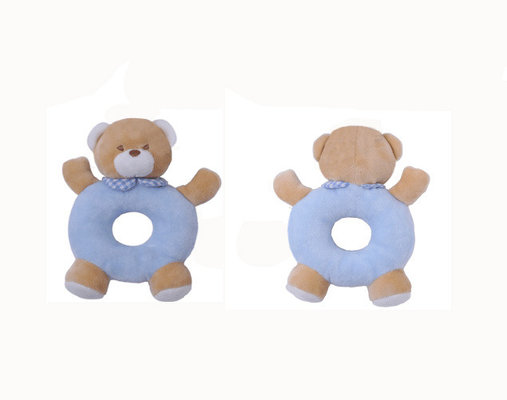 Baby ring rattle / baby wrist rattle / pink and blue bear with rattle supplier