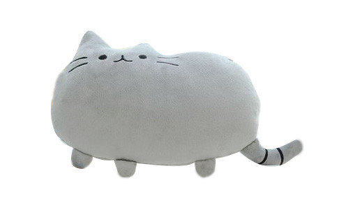 cat pillow 5 color asst. black, white, pink ,grey, brown with embroidery supplier