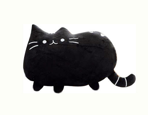 cat pillow 5 color asst. black, white, pink ,grey, brown with embroidery supplier