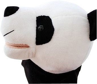 25CM Panda hand puppet / Panda hand puppet gift for kids / black and white color with plastic eyes supplier