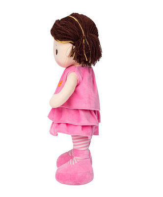 25CM Fashion dolls with embroidery flowers/ rag dolls for girls / kids, pink, dark pink, red dolls supplier