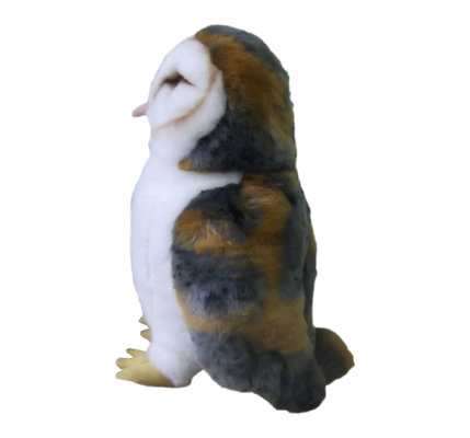 6'' plush stuffed owl toy with sprayed patterns supplier