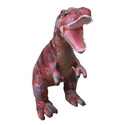 8'' standing plush stuffed dinosaur toy  red /green / dark green supplier