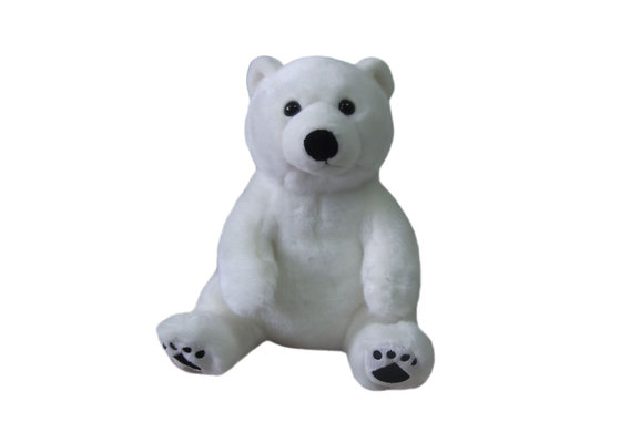 9'' sitting plush stuffed polar bear supplier