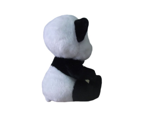 6'' sitting plush stuffed panda toy white and black / Kungfu Panda with bow supplier