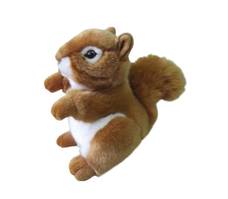 6'' plush stuffed brown & white jungle Squirrel animal toy, super soft fabric cute cuddly plush toy for kids supplier