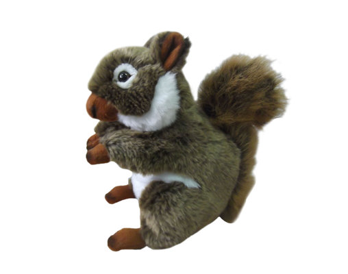6'' plush stuffed dark brown jungle Squirrel animal toy, super soft fabric cute cuddly plush toy for kids supplier