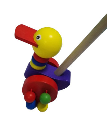 Baby Pull Along Wooden Duck / Push car / Toddler walk training friend supplier