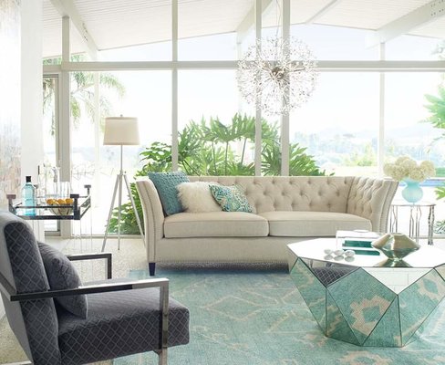 Unique Design Sparkly Mirrored Coffee Table Diamond Shaped Center Table For Home Hotel