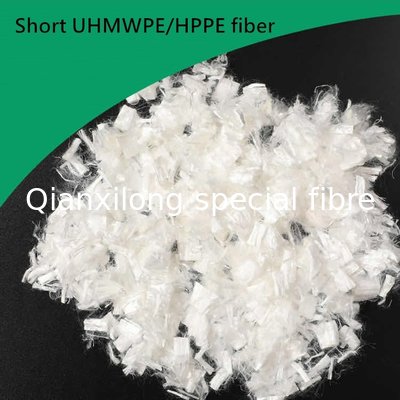 UHMWPE chopped fiber,short yarn for concrete 10/12/38/51mm bridge/building/home textile filament supplier