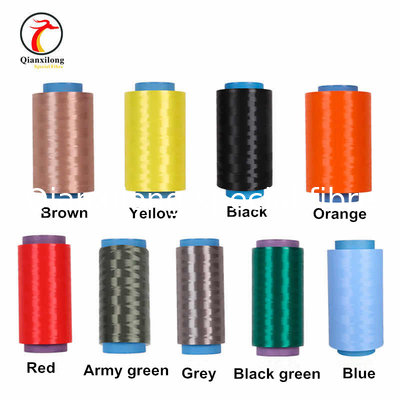 High stength green UHMWPE dyed yarn/fiber ,ultra high molecualr weight polyethylene filament for fishing lines 75D supplier