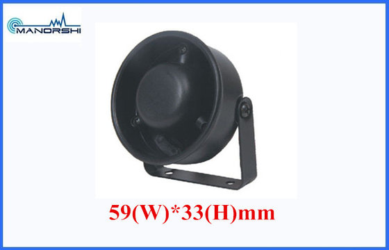 Alarme piézo-électrique noire de 6V 12V 24V imperméable, sirène de moto de la sirène 105dB