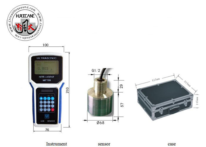 Waterproof Ultrasonic Depth Meter Measuring Range 50m with LCD Display