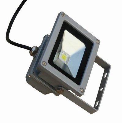 Square COB Outdoor LED Flood Light Energy Saving , Iron Glass 10x1W 500LM