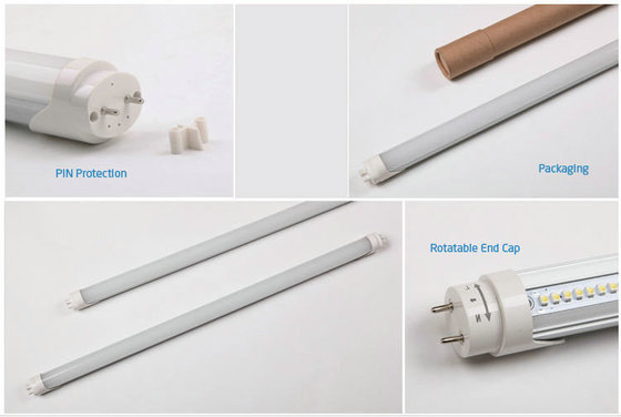 High Power T8 SMD LED Tube Light , 78Ra 22W 4ft LED Tube For Commercial