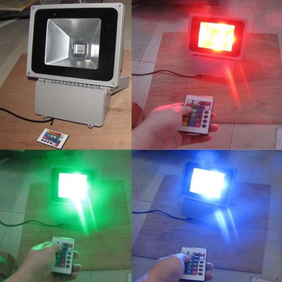 Outdoor 30W RGB LED Flood Light Red High Power , IP66 LED Reflector Secondary