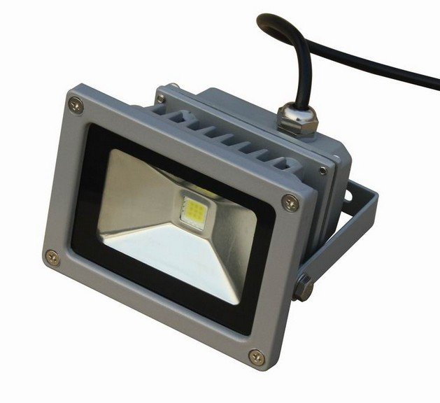 Square COB Outdoor LED Flood Light Energy Saving , Iron Glass 10x1W 500LM