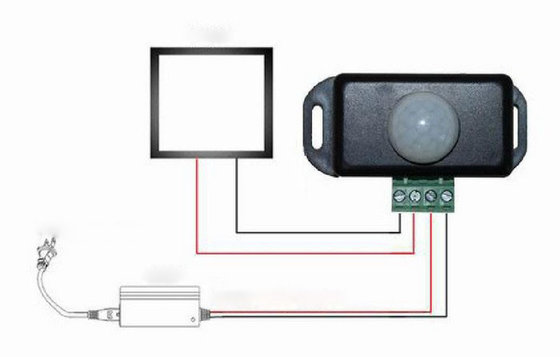 Fashion Exquisite Automatic DC 12V-24V 8A Infrared PIR Motion Sensor Switch For LED light supplier