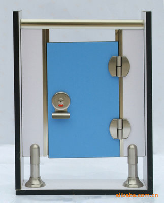 Bathroom Waterproof Wood Grain Color Partition Door Commercial Bathroom Partitions