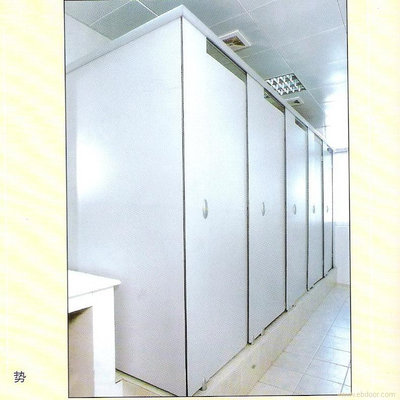 Bathroom Waterproof Wood Grain Color Partition Door Commercial Bathroom Partitions