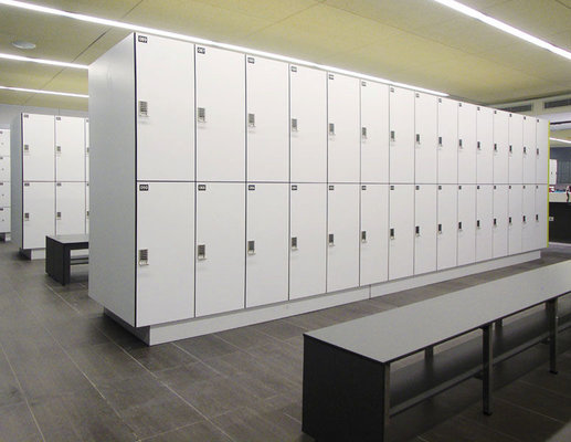 good quality changing room 2 tier lockers and bench  Factory custom  locker bench cabinet for fitn