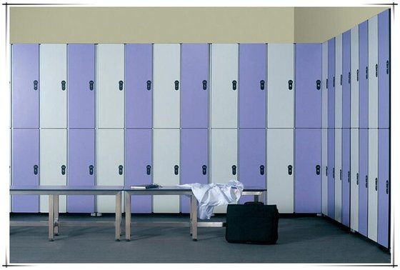 Waterproof Changing Room Locker Cabinet Wet Resistance HPL Personal Storage Electronic Cabinet  For Gym