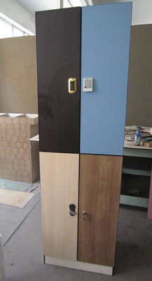 Waterproof compact laminate gym lockers Modern Design Single Door Locker with Lock