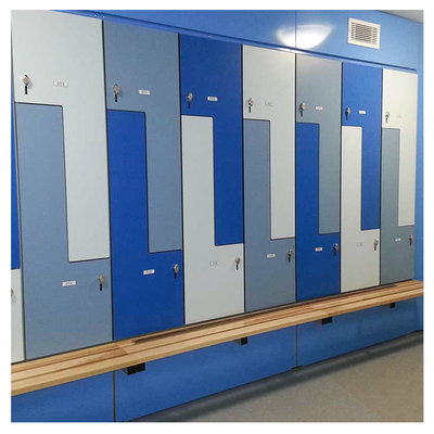 HPL z shape storage electronic lock locker for golf gym  Hpl gym locker bench Wardrobe waterproof  locker