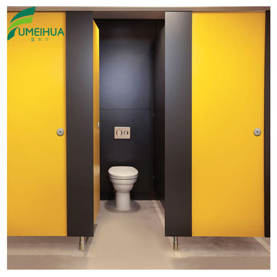 Commercial Waterproofing Toilet Partition Compact HPL Durable and Fire resistant compact laminate toilet cubicles