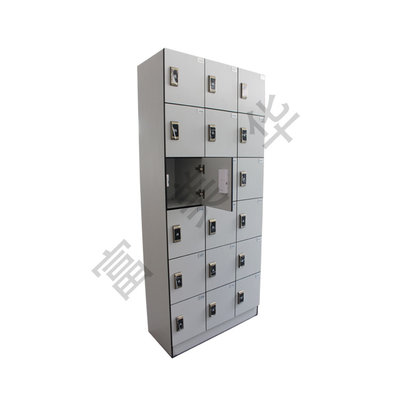 Modern 3 doors locker for changing room Wholesale Wood Grain 12mm Thickness HPL Panel Storage Locker for Fit