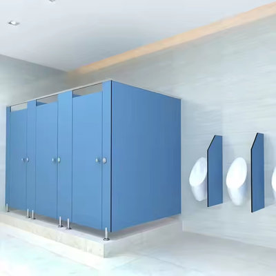 HPL cpmpact waterproof toilet cubicle system Commercial Shower Toilet Cubicle Partition Material