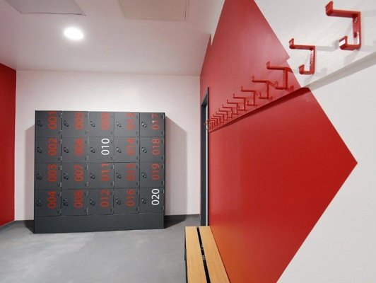 Custom Made Gym Locker Lock with Swipe Card  hpl phenolic lockers employee cabinets gym lockers