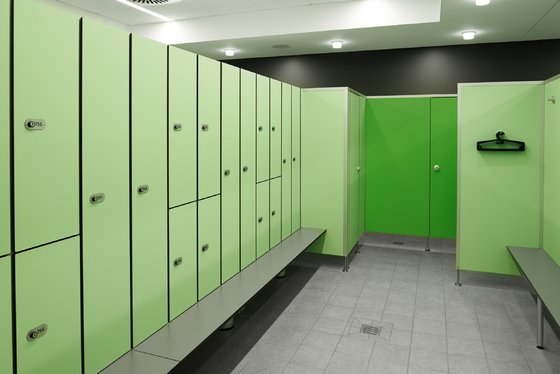 Dressing Room Waterproof HPL Board Employee Locker HPL Security Fitness Lockers For Locker Room