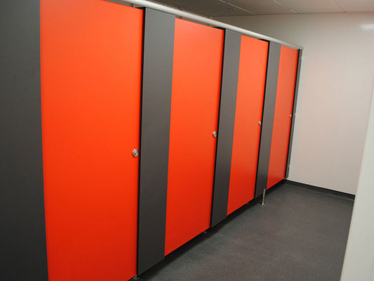 compact laminate board material for bathroom door in public