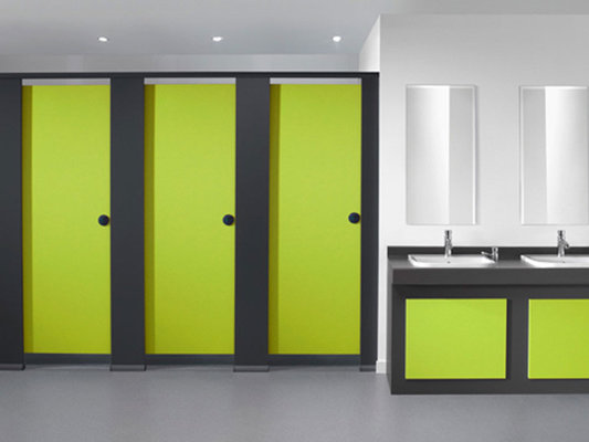 Bathroom Waterproof Wood Grain Color Partition Door China manufacturer HPL Toilet Partition Cubicle Bathroom parti