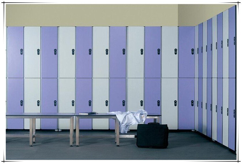 Waterproof Changing Room Locker Cabinet Wet Resistance HPL Personal Storage Electronic Cabinet  For Gym