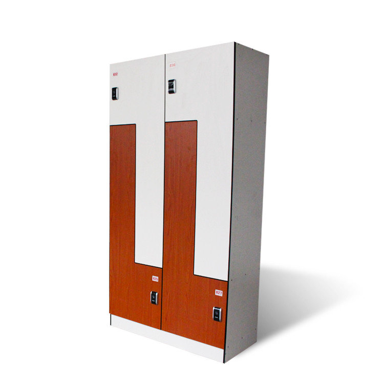 golf club high end electronic lock Z shape locker High Quality HPL Compact Laminate fitness spa locker