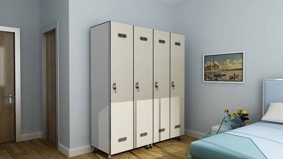 Widely Used Compact Hpl Personal Gym Room Waterproof Fireproof Locker China Manufacturer HPL Four Tires Locker