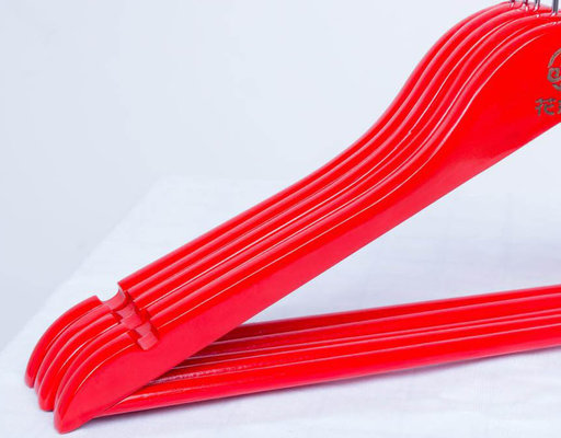 Hot Traditional Chinese Red  Wooden Suit Hangers With Bar and Notches/44.5CM*1.2CM for Wedding