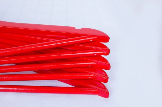 Hot Traditional Chinese Red  Wooden Suit Hangers With Bar and Notches/44.5CM*1.2CM for Wedding