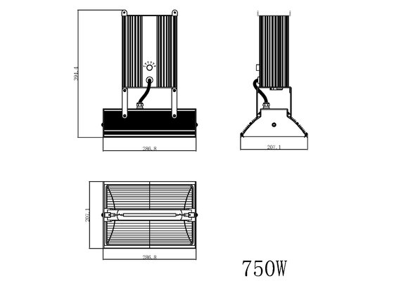 Blue Spectrum HID Grow Lights B281 630 Watt 2 - Pin Safety With Aluminum Hood supplier