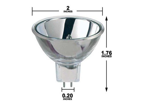 44.5 mm Diameter Glass Reflector EKE 21V 150W With Uniform Light Distribution supplier