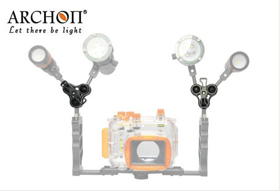 Aircraft Grade Aluminum Dive Camera Mount Robust for Diving Video Light